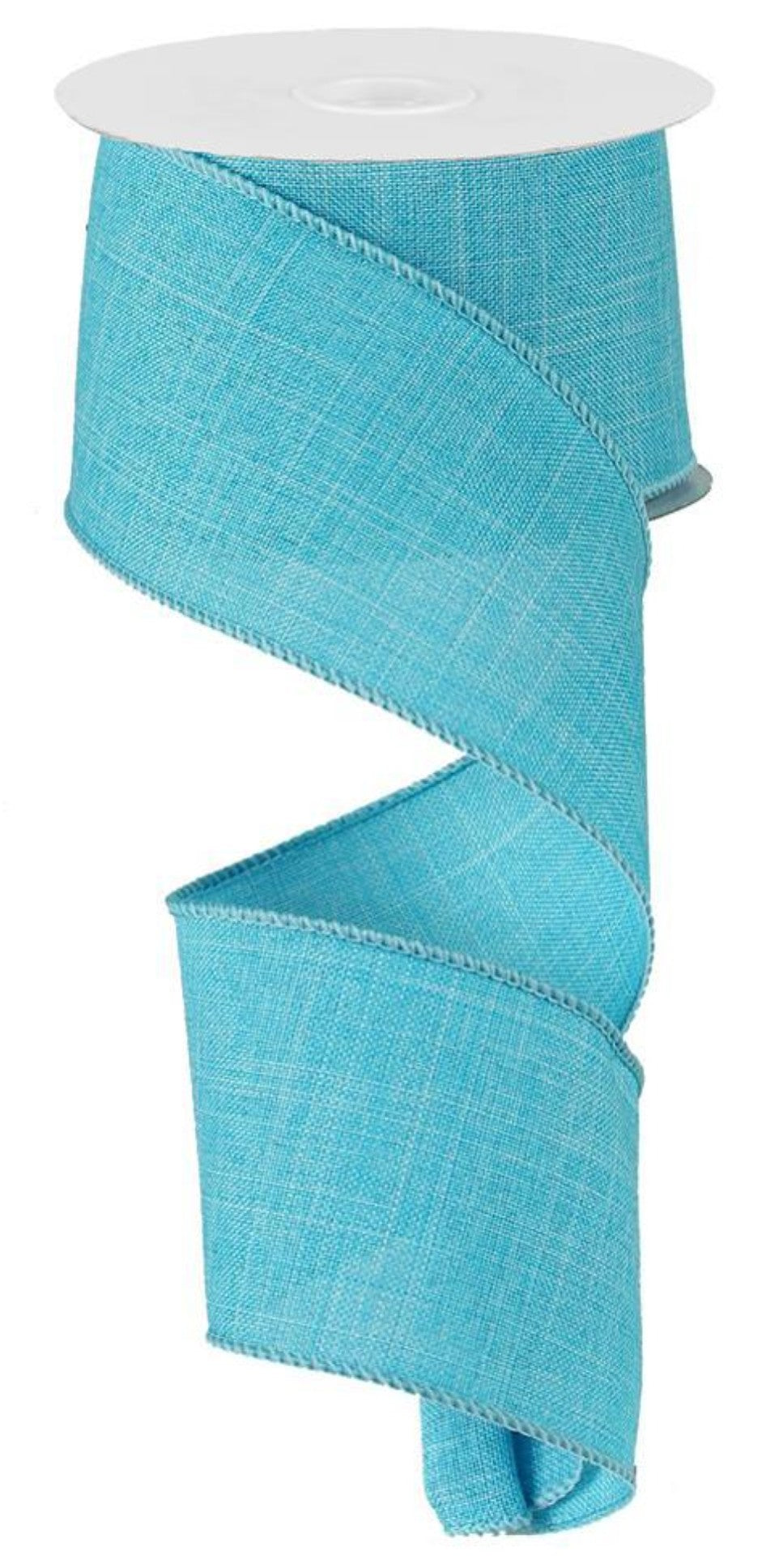 10 Yards - 2.5" Wired Solid Aqua Blue Ribbon – foxwreathsupplies
