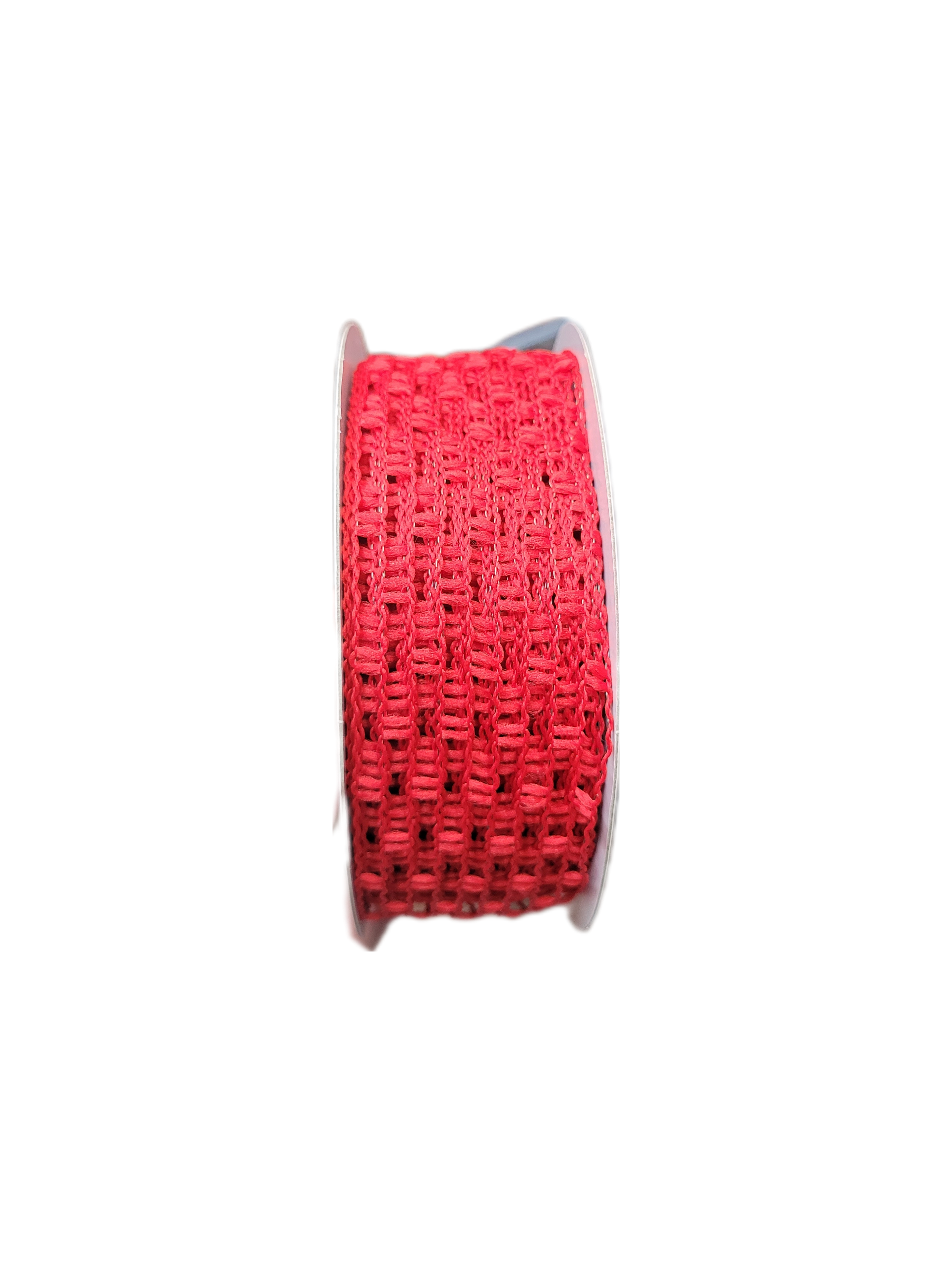 10 Yards - 1.5" Wired Red Open Weave Stretchy Ribbon – foxwreathsupplies